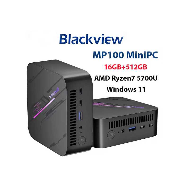 Blackview MP100 Mini PC – Ryzen 7, 16GB RAM, 512GB SSD